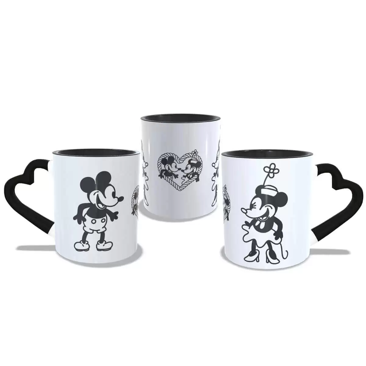 Kit 2 Canecas Casal Mickey e Minnie Steamboat Willie Kit 2 Canecas Casal Mickey e Minnie Steamboat Willie